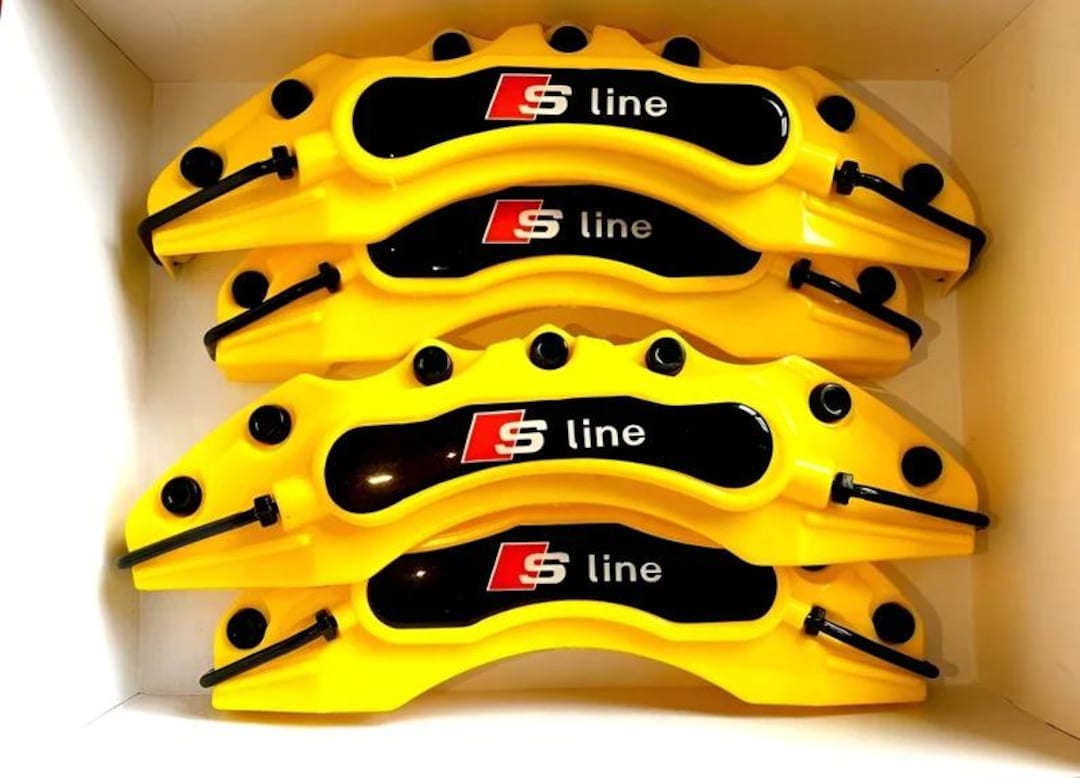 4PC Brake Caliper Covers Audi S-line Yellow / Audi Accessories / Car ...