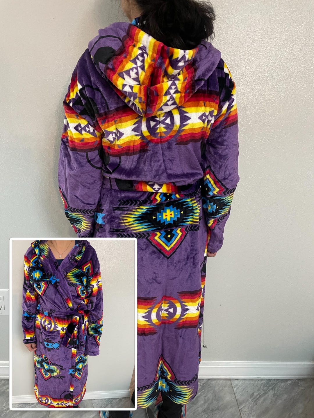 Native American Design Adult Hooded Robe - Etsy