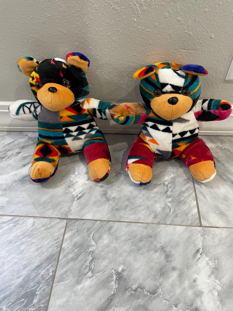 Native American Abstract Art Teddy Bear Plushies - Etsy