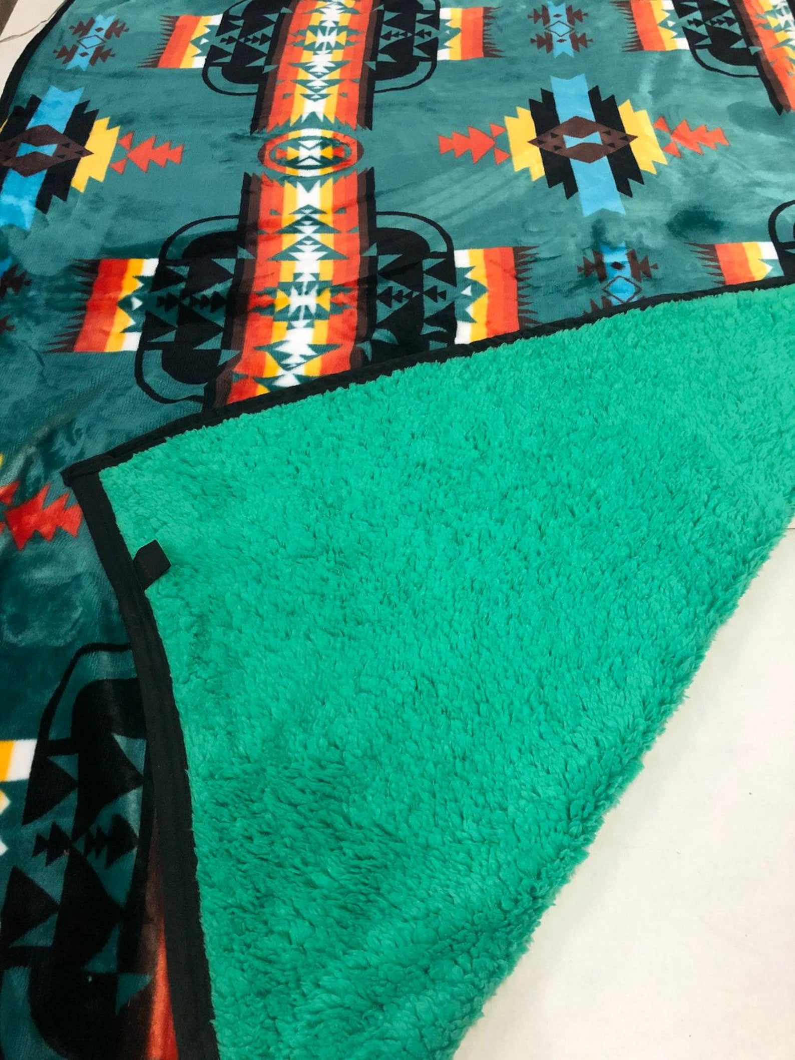 Native American Design Blanket With Sherpa - Etsy