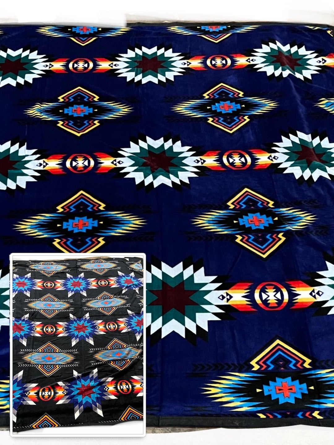 Native American Star Design Full Size Reversible Blanket - Etsy