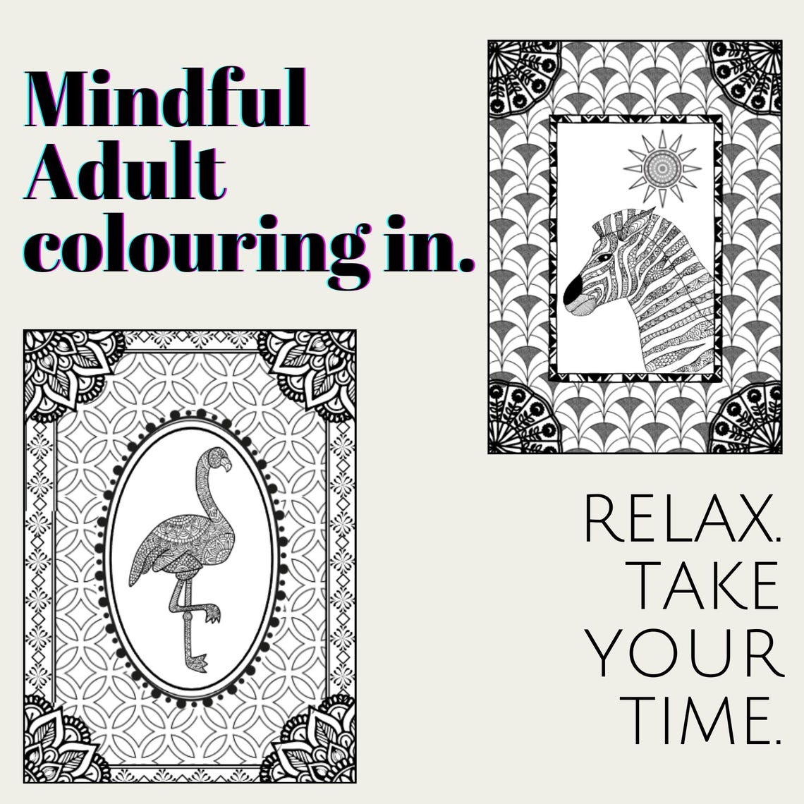 Relaxing, Adult Colouring Pages. Unique, Detailed & Printable! Designed ...