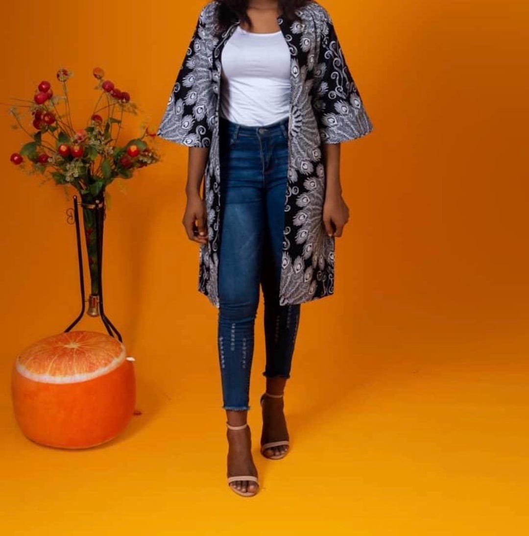 African Print Belted Jacket, Ankara Blazer, Cultural Outfit - Etsy