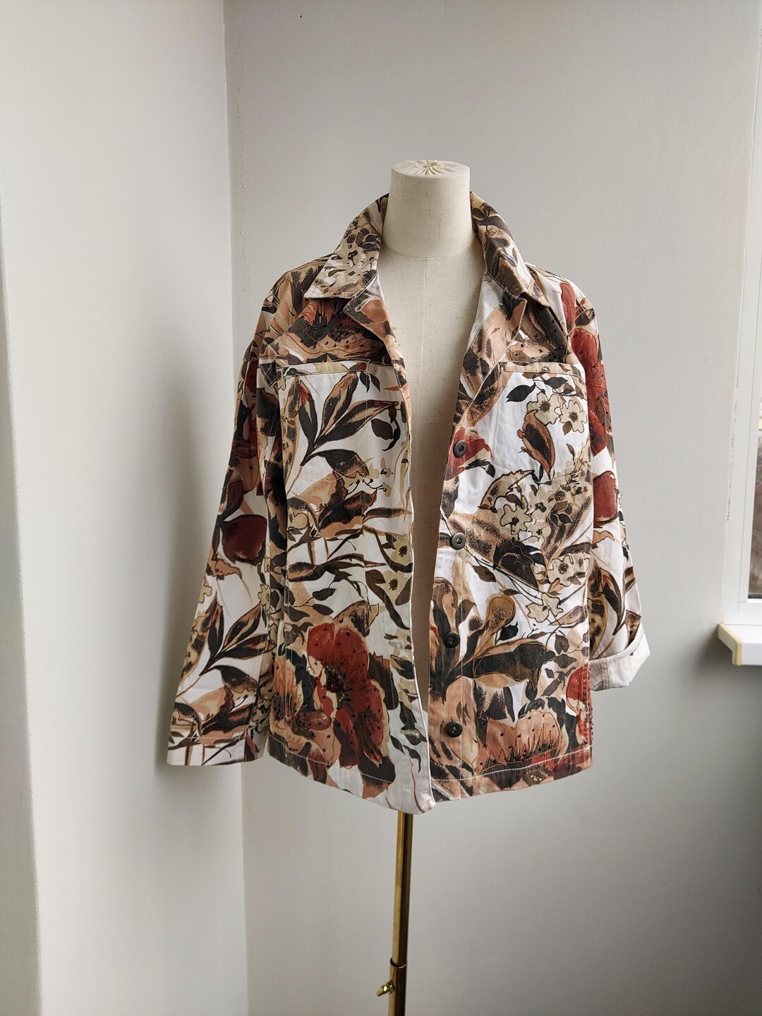 Vintage Chico’s Design Jacket/ Flowery Buttons Blazer/ Style Jacket ...