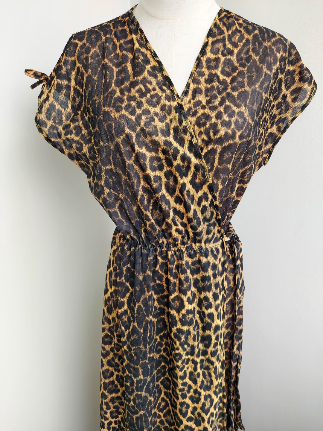 ARABELLA Animal Print Maxi Dress/ Long Leopard Print Summer Dress/ Maxi ...