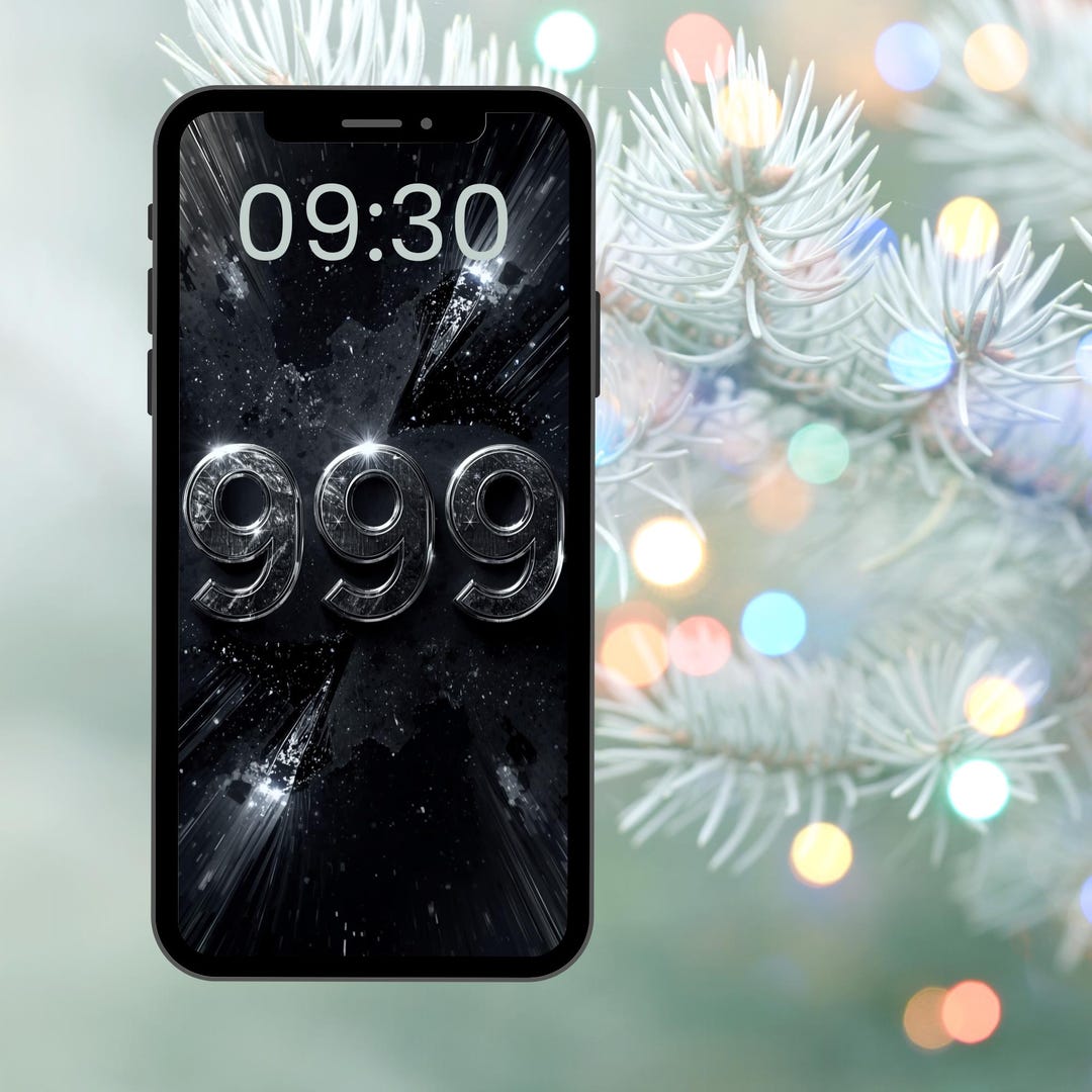 Angel Number 999 Phone Wallpaper – Luxury 4K Lock Screen (digital ...
