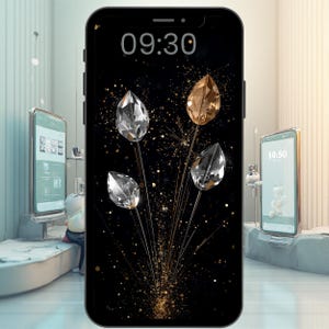 Crystal Fireworks 2026 Luxury Phone Wallpaper Set | Gold & Silver 4K ...