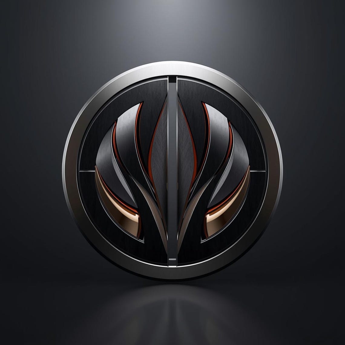 Exclusive 3D Metallic Crest Logo – Titanium & Copper Emblem (1200x1200 ...