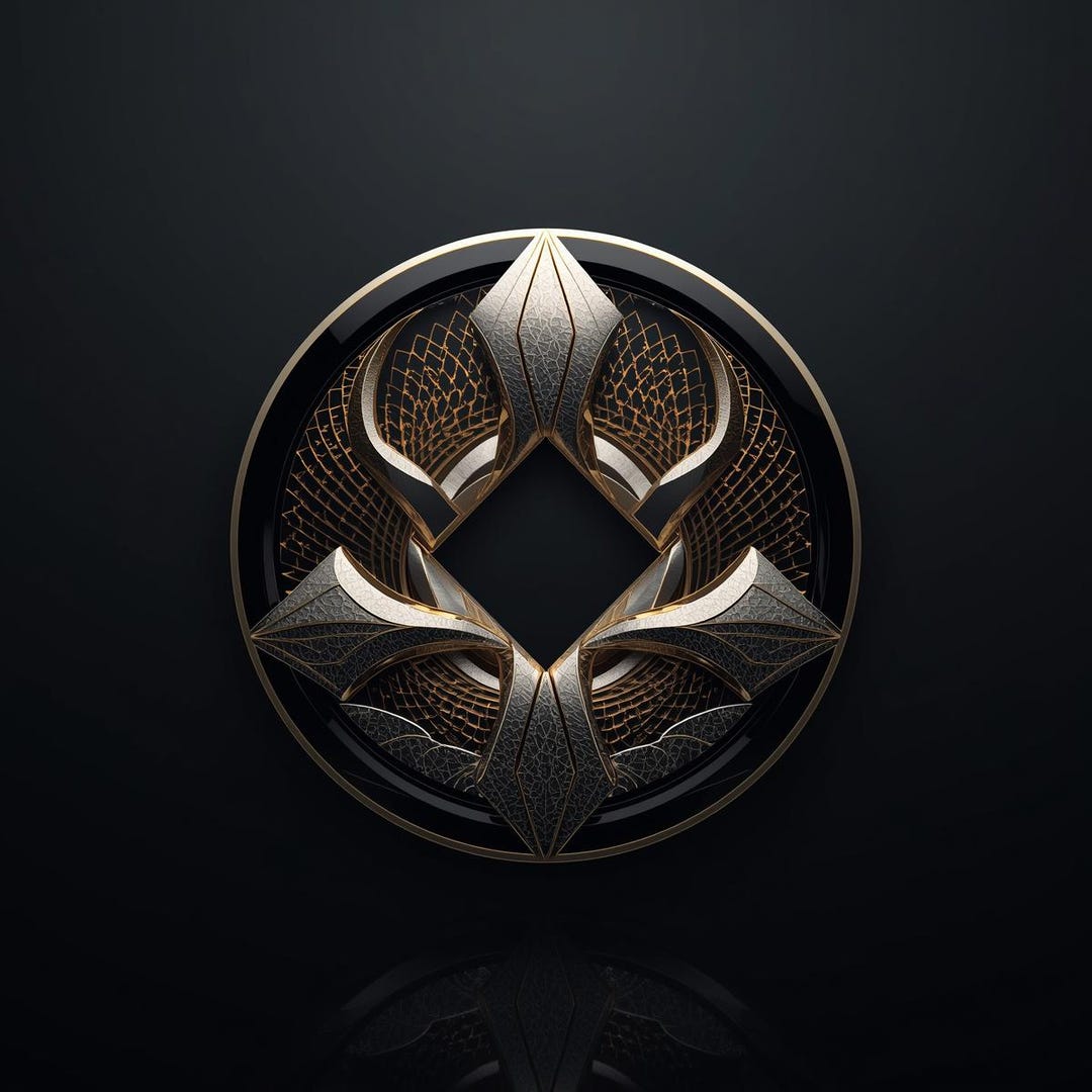 Exclusive Golden Nexus Emblem Logo | 3D Silver & Gold Symbol - Etsy