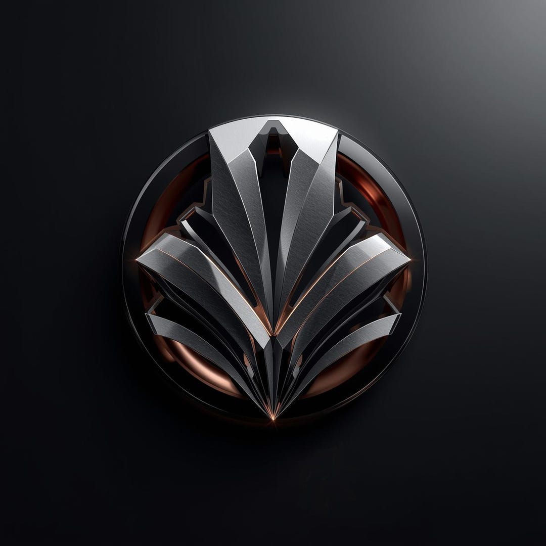 Luxury Titanium-silver Crest Logo – Exclusive Modern Emblem - Etsy