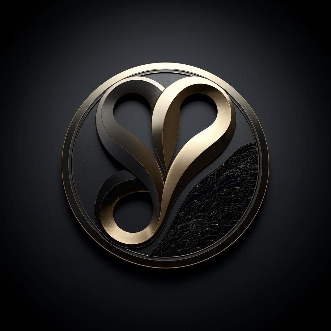 Golden Infinity Crest Logo — Ultra-luxury 3D Metallic Emblem | Elegant ...