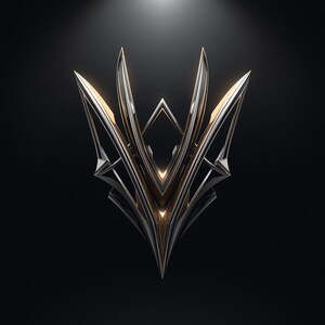 Futuristic Platinum Emblem – Royal Crest Logo Design - Etsy