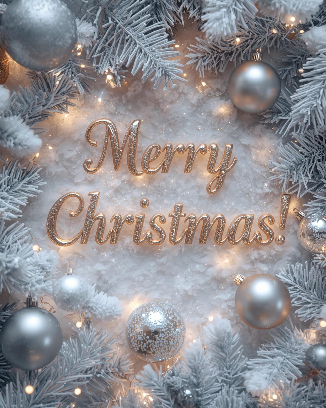 White & Silver Christmas Poster Set | Elegant Holiday Decor (PNG) - Etsy