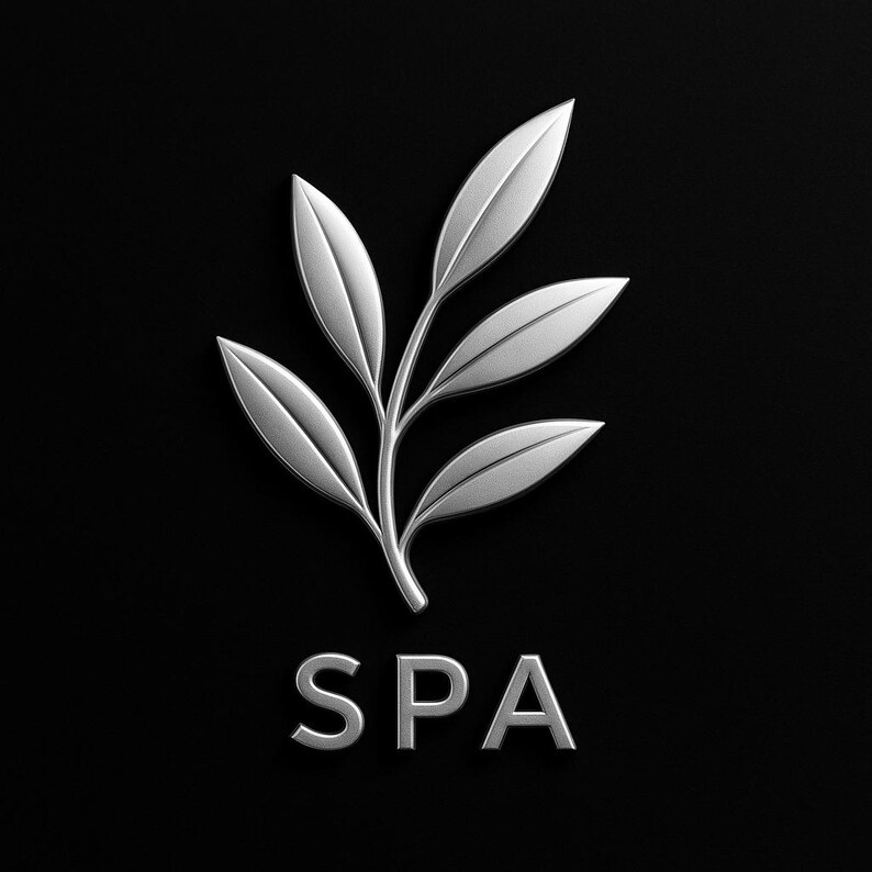 Luxury Spa Logo Design: Cosmic Olive Branch, Metallic Accents (digital ...