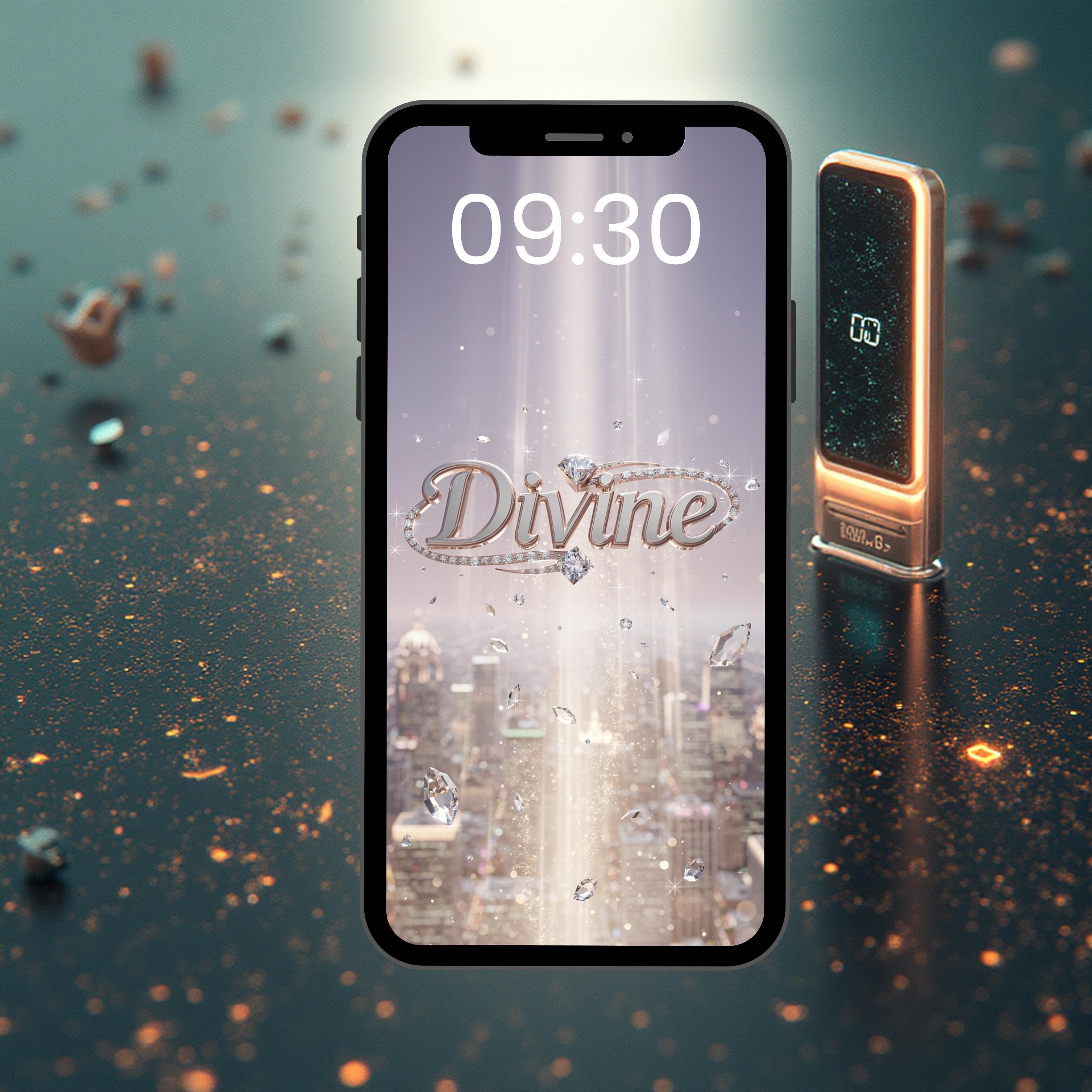 Divine Manhattan 4K Wallpaper - Elegant Spiritual Lock Screen (instant ...