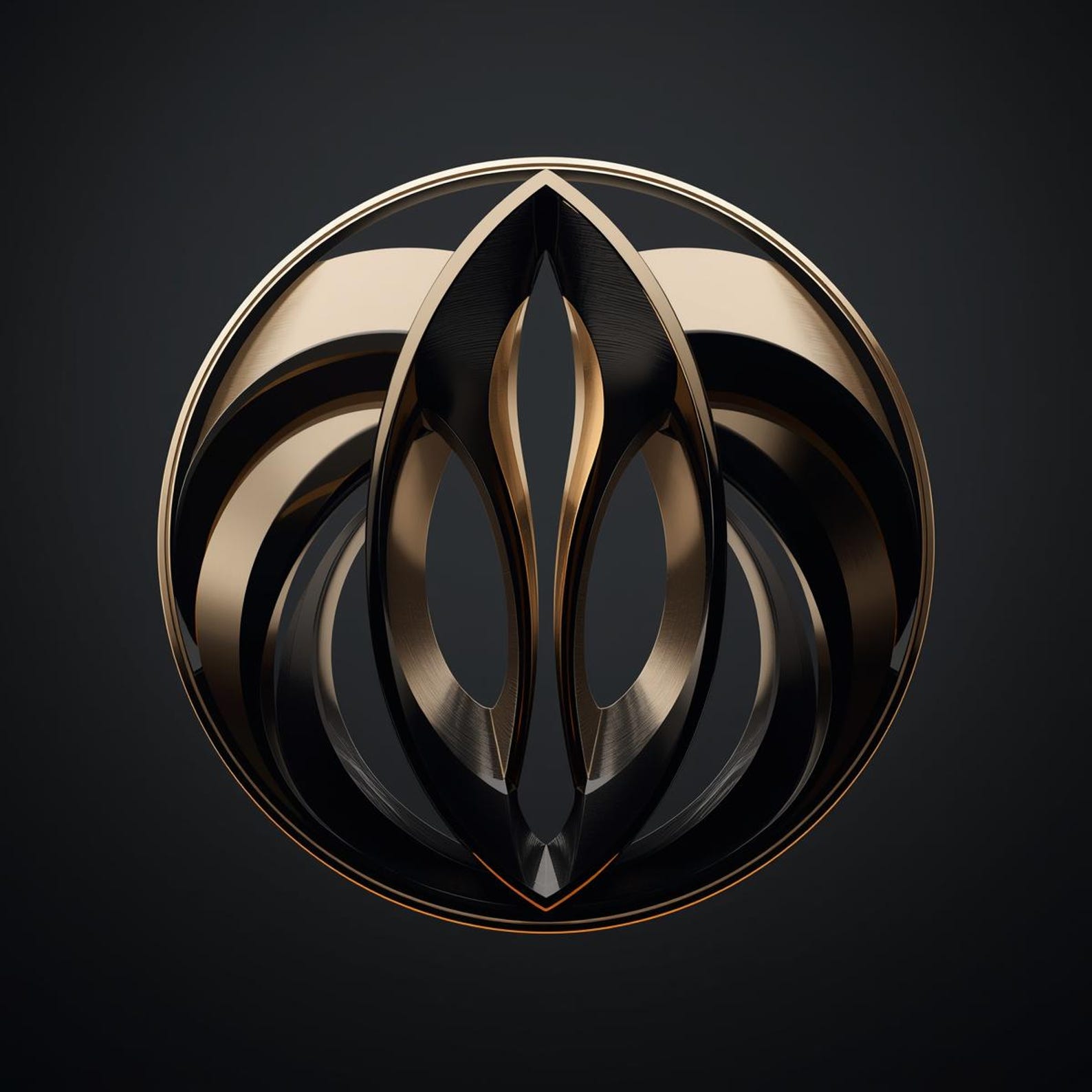 Exclusive 3D Gold & Black Infinity Logo - Modern Emblem, Full Ownership ...