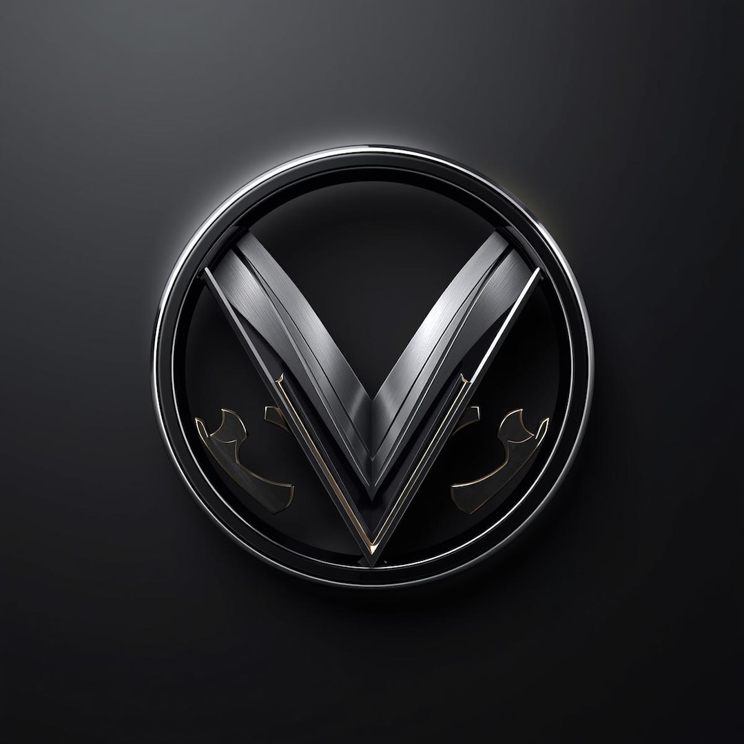 Elite 3D Titanium Crest Logo — Luxury Black Chrome Emblem | Full Rights ...