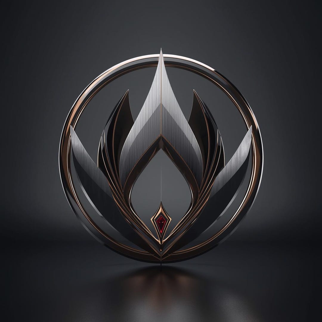 Exclusive 3D Titanium Flame Emblem — Ultra-luxury Modern Logo | Full ...
