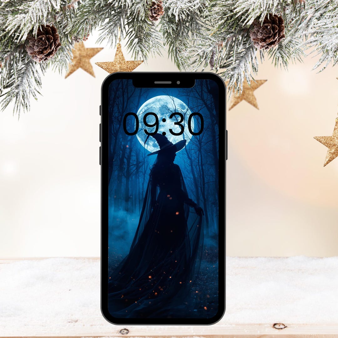 Witch Moonlight Phone Wallpaper: 4K Gothic Fantasy Backgrounds (digital ...
