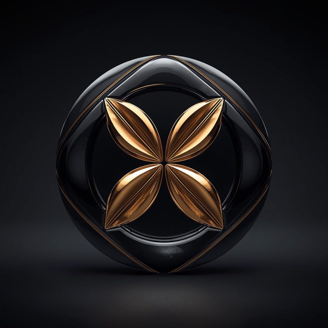 Exclusive 3D Black & Gold Luxury Emblem Logo - Full Commercial Rights ...