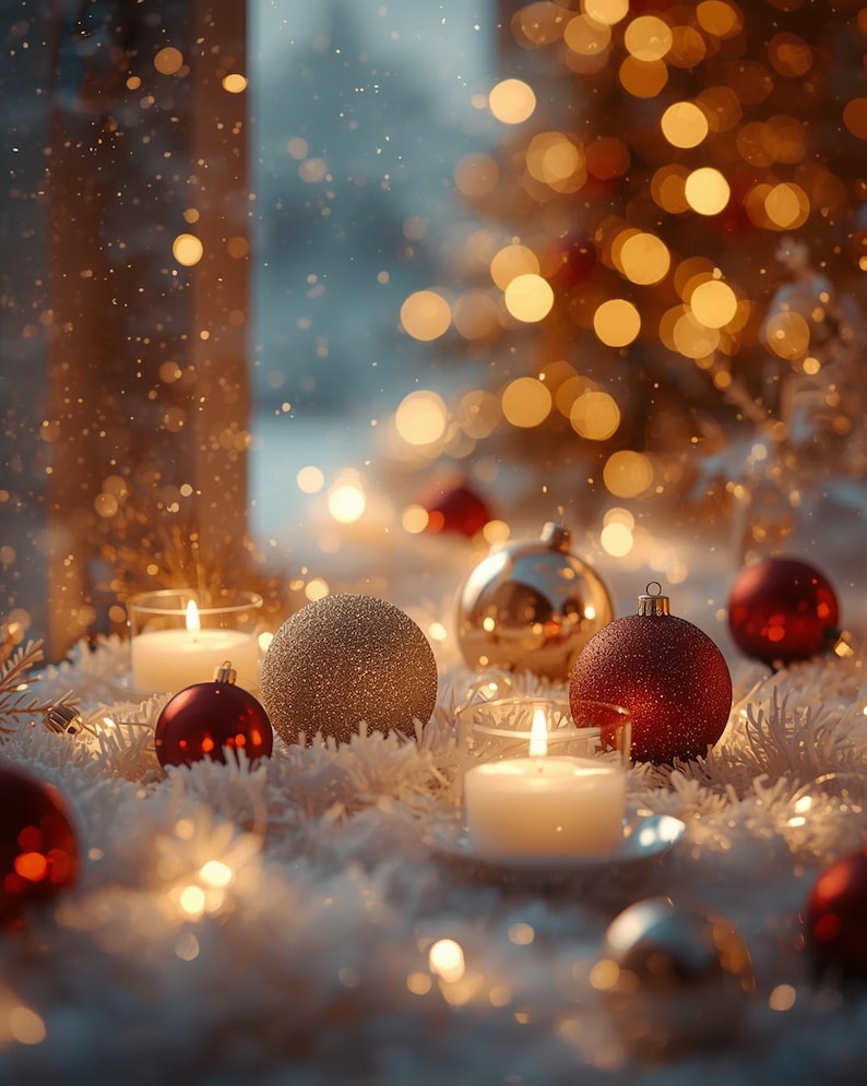 Luxury Christmas Background – Elegant Holiday Design (digital Download ...