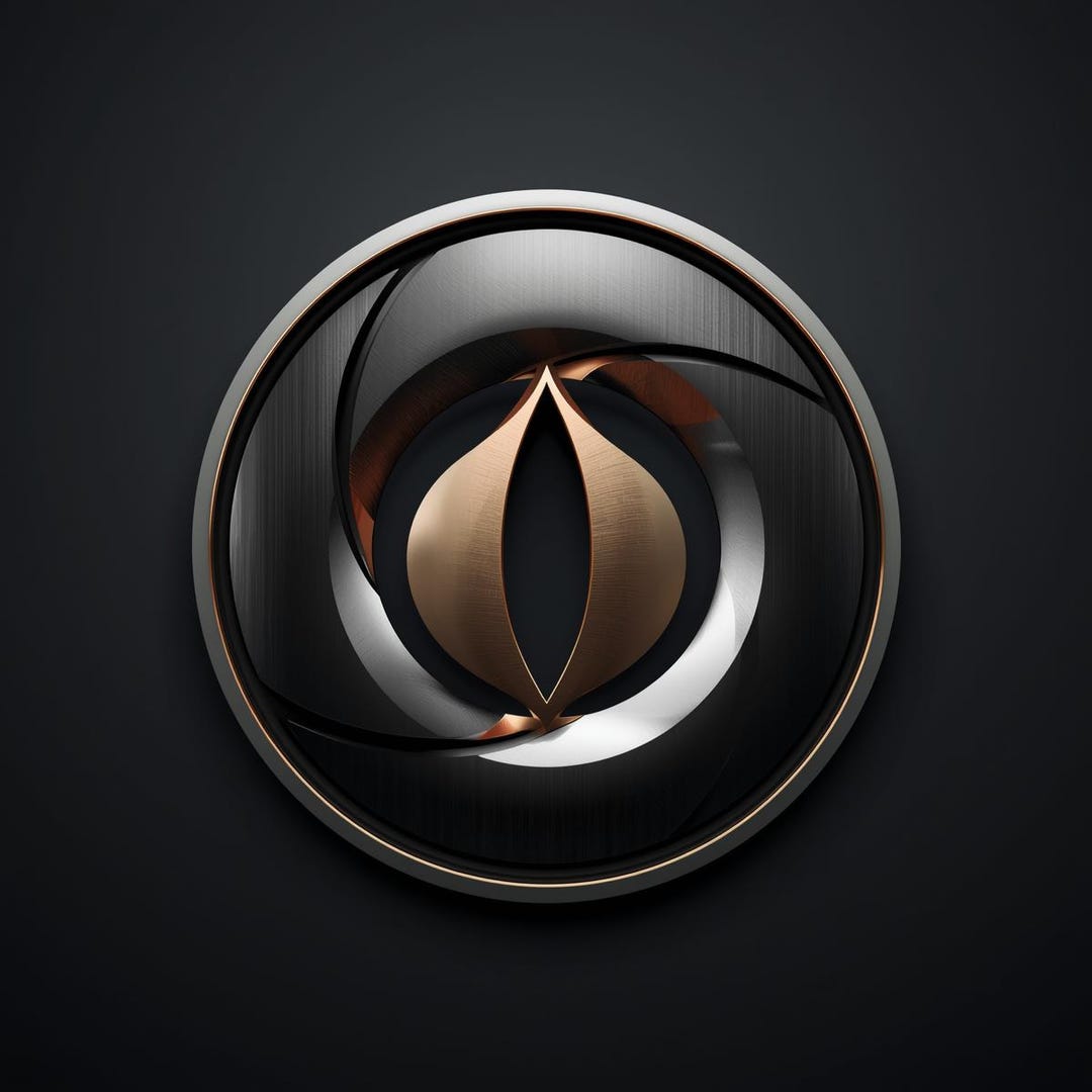 Ultra-luxury Metallic Obsidian Eye Logo — 3D Emblem, Vision Symbol ...