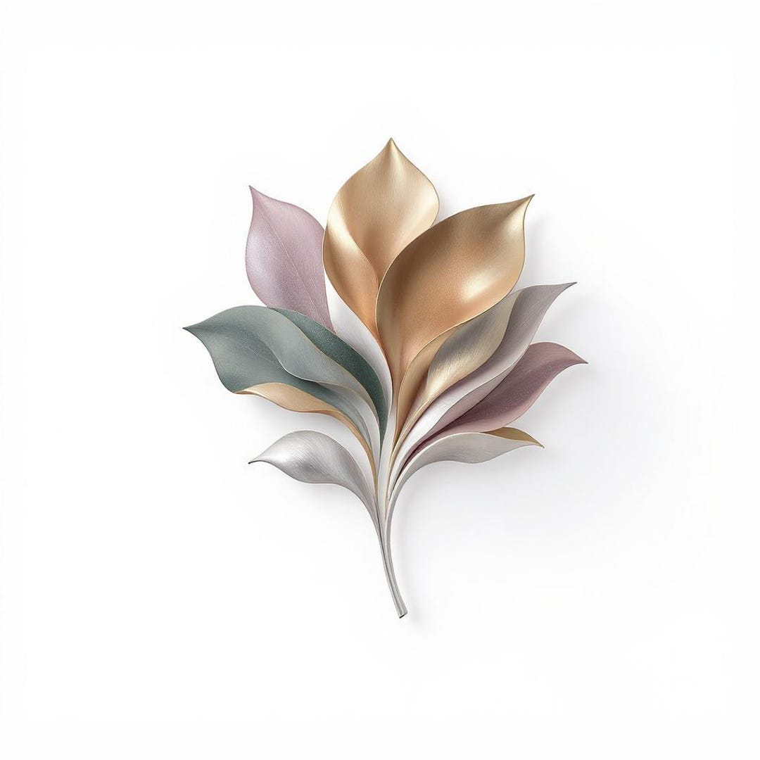 Luxury Floral Emblem Logo – Exclusive 3D Design, Elegant Branding, Full ...