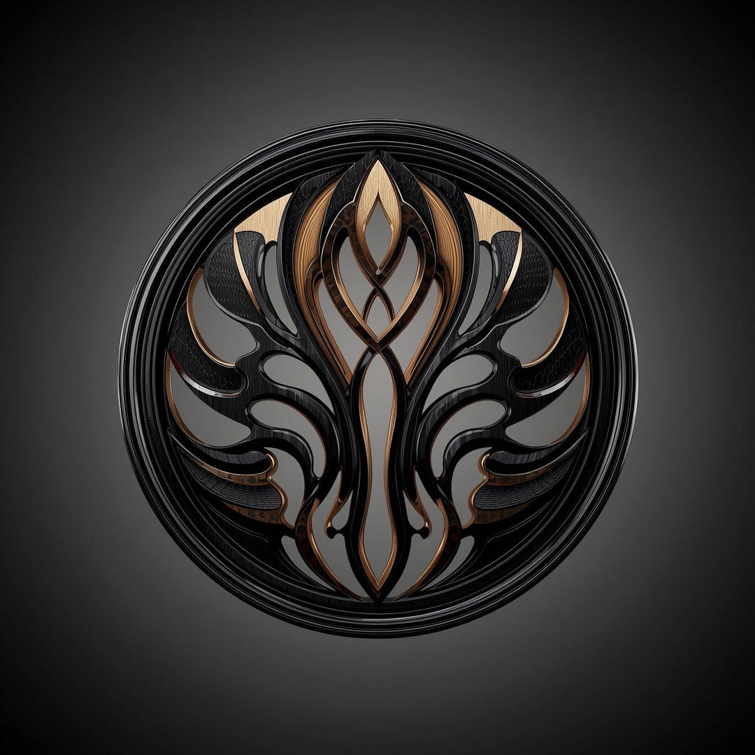 Exclusive 3D Phoenix Crest Logo — Luxury Black & Gold Emblem | Elegant ...