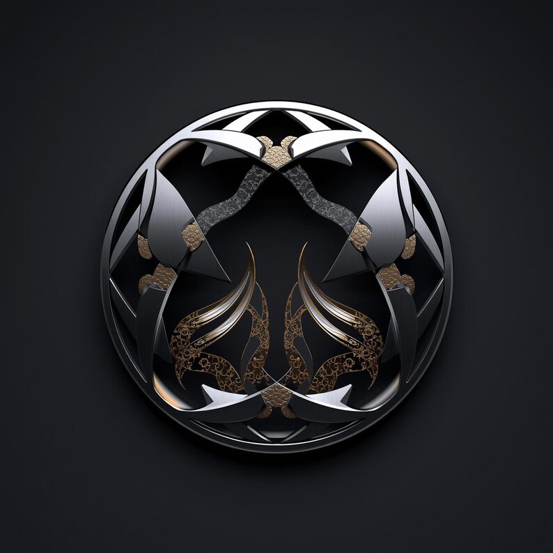 Imperial Nexus — Platinum & Gold Ornate 3D Emblem | Royal Futuristic ...
