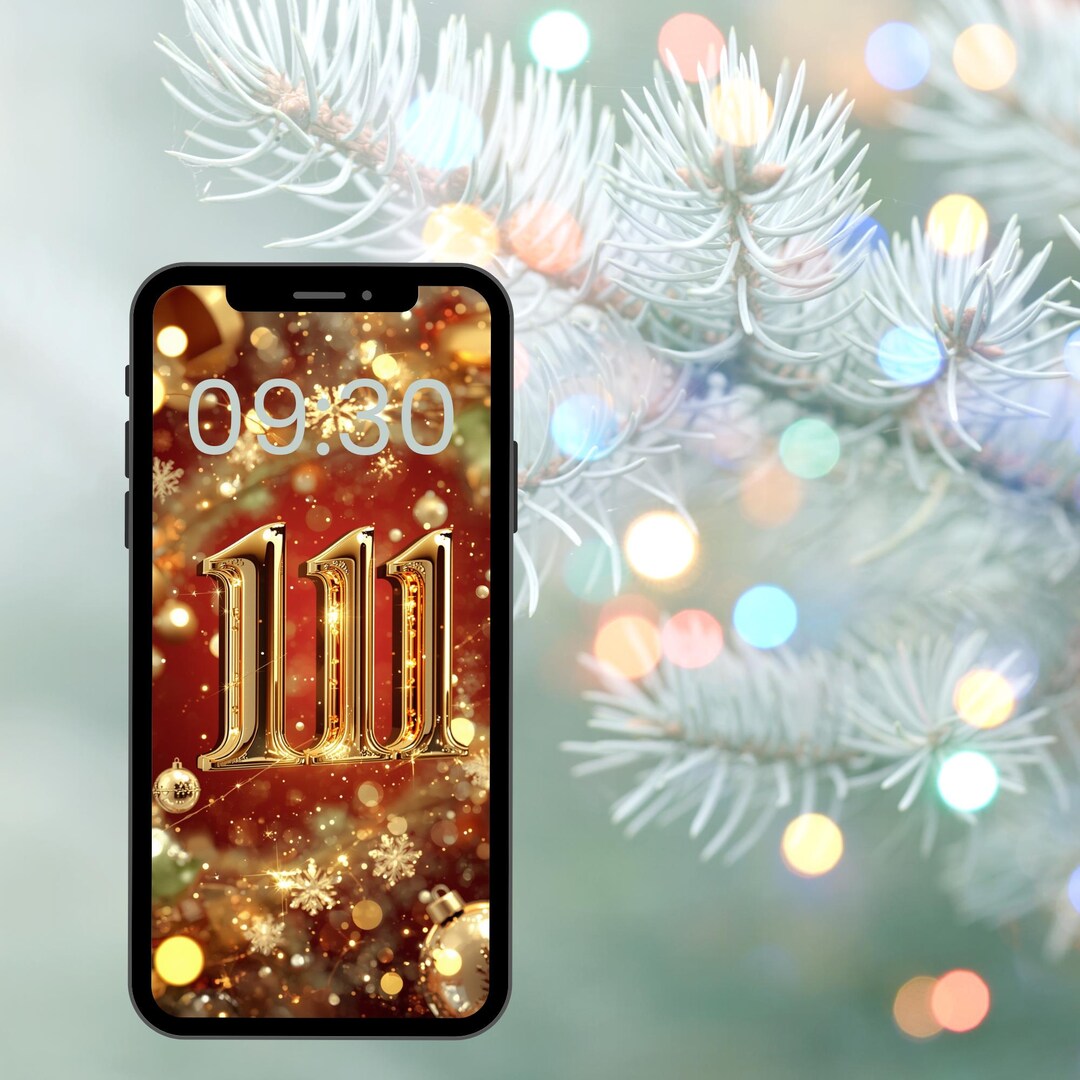 Luxury 4K Angel Number 111 Wallpaper – Elegant Holiday Phone Background ...