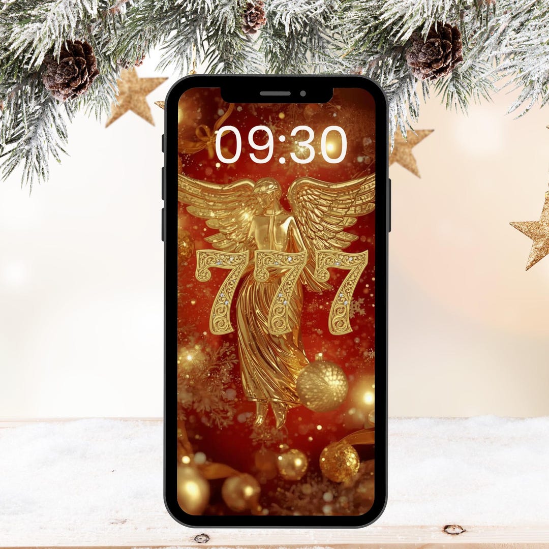 Golden Angel 777 Wallpaper • Luxury 4K Phone Look Screen (digital ...