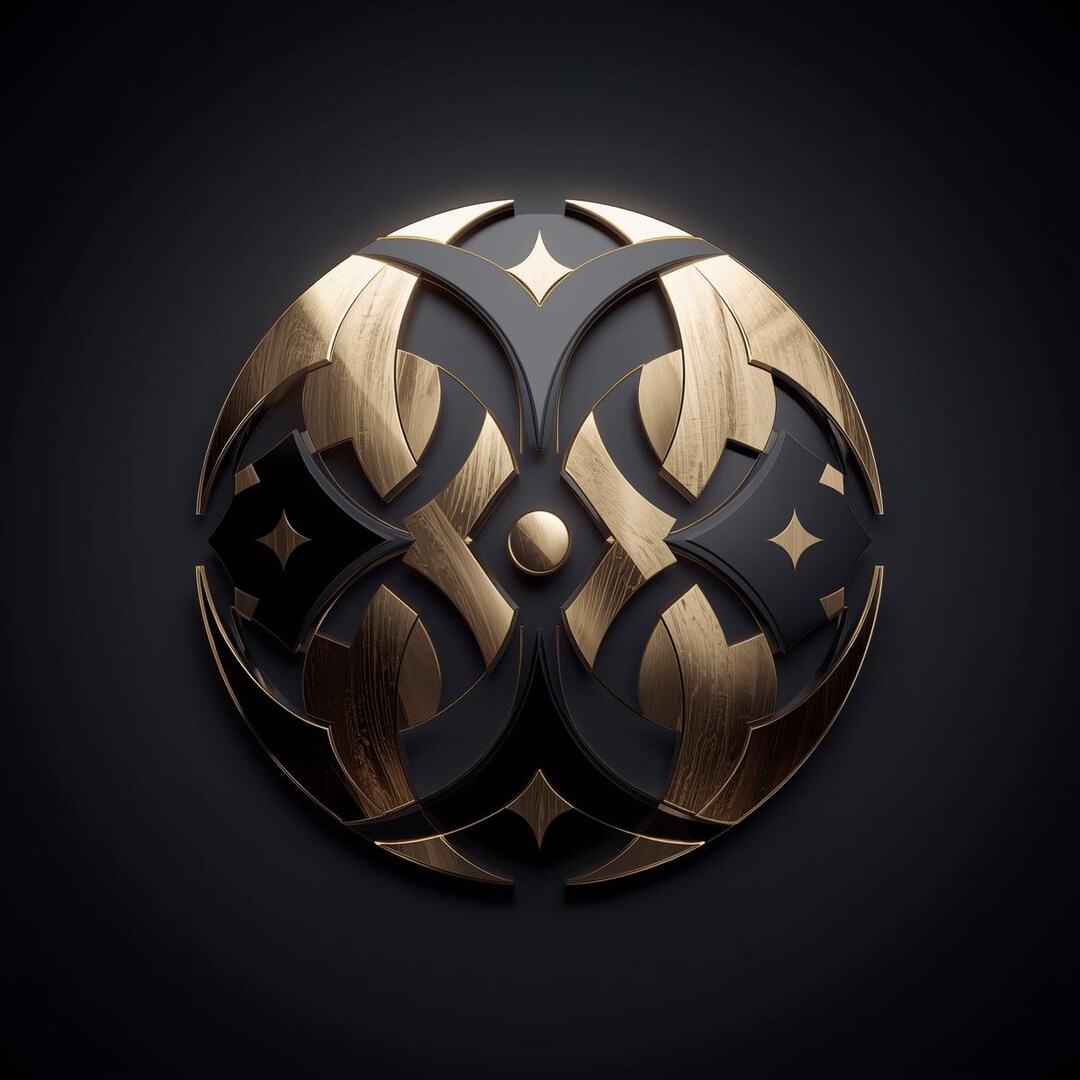 Golden Dynasty Crest Logo — Ultra-luxury 3D Metallic Emblem | Elegant ...