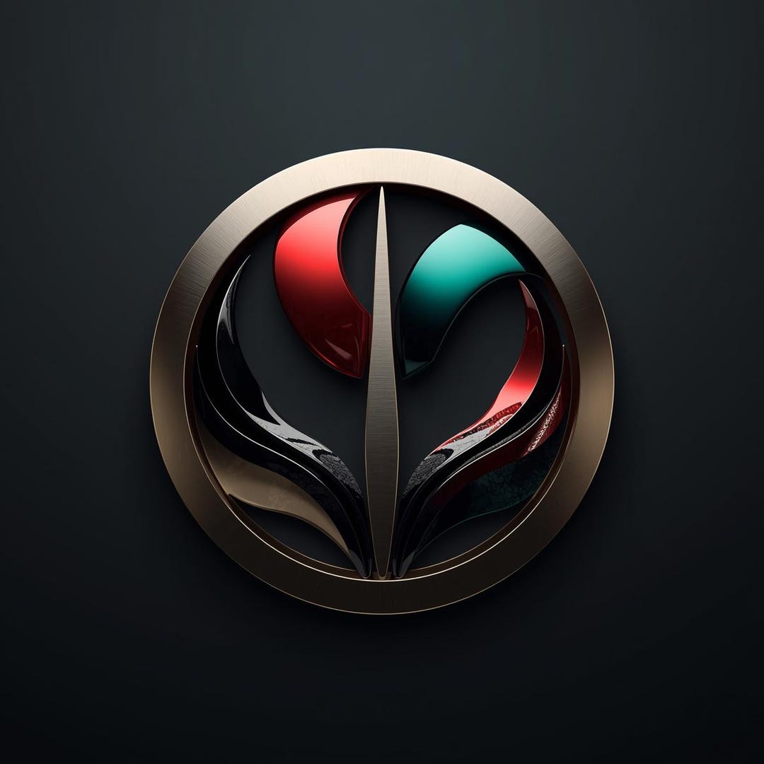 Divine Duality Emblem — Ultra-luxury 3D Metallic Logo | Elegant, Modern ...