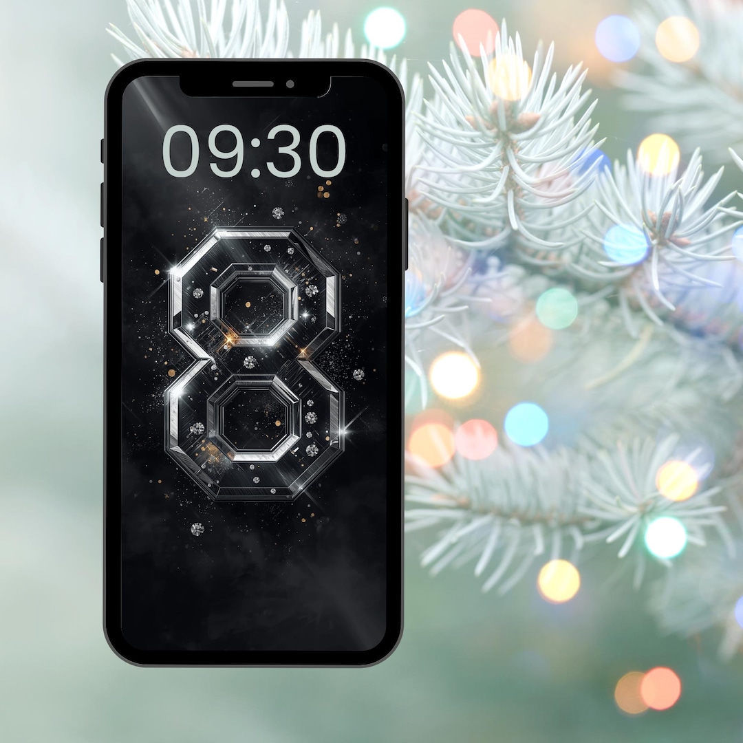 Luxury Chrome Angel Number 8 Wallpaper - 4K Lock Screen (digital ...