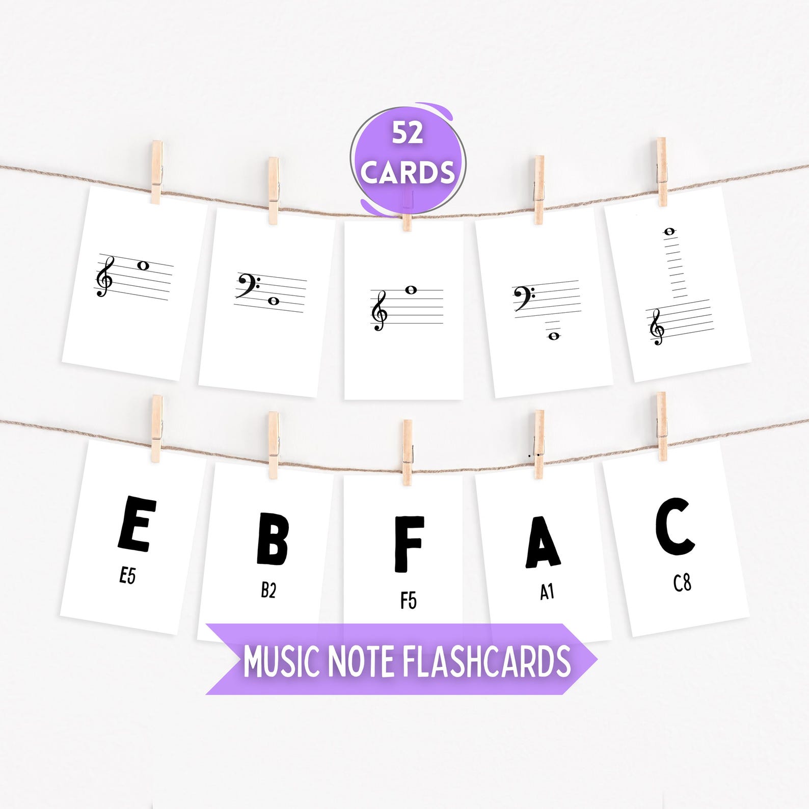 Music Flashcards, Music Note Flashcards, Piano Flashcards, Note Reading ...