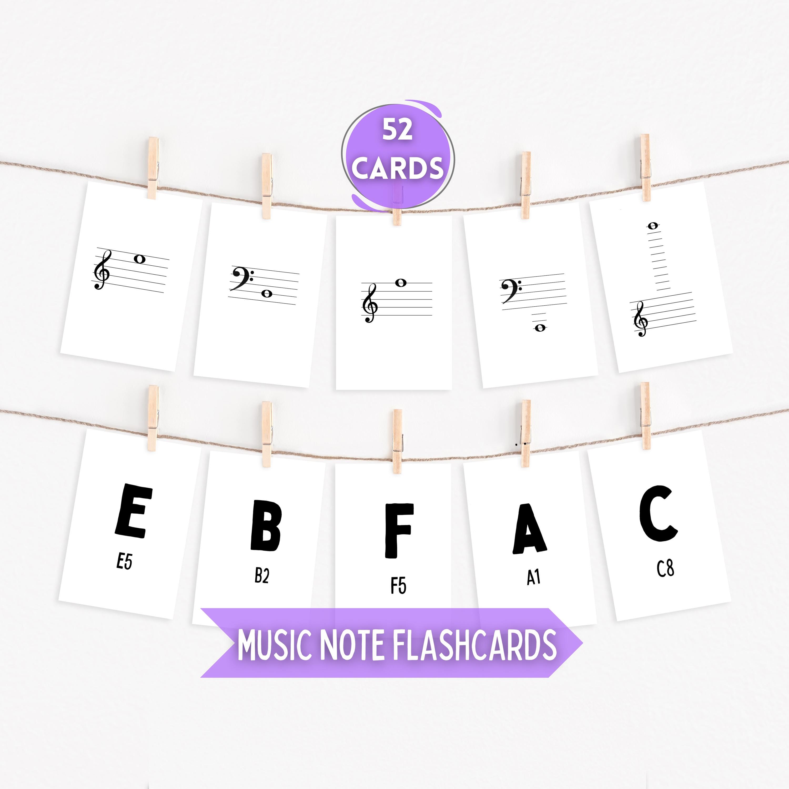 Music Flashcards, Music Note Flashcards, Piano Flashcards, Note Reading ...