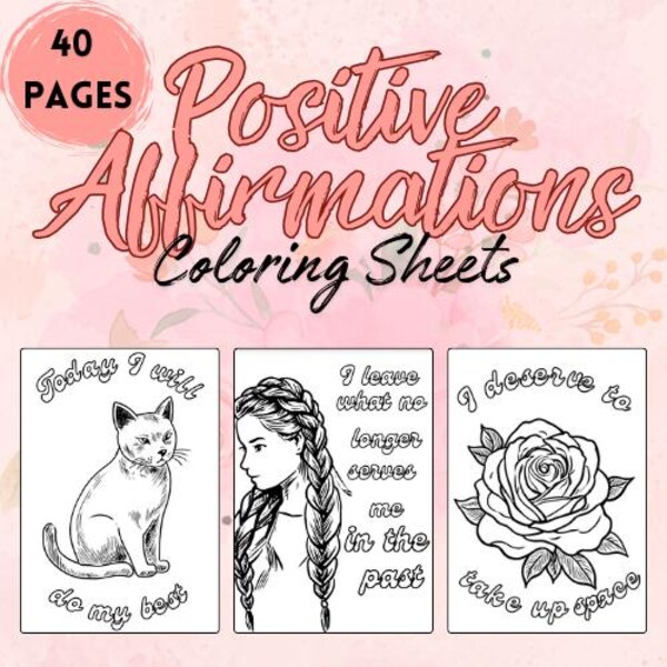Positive Affirmation Coloring Pages, Motivational Quotes Coloring ...
