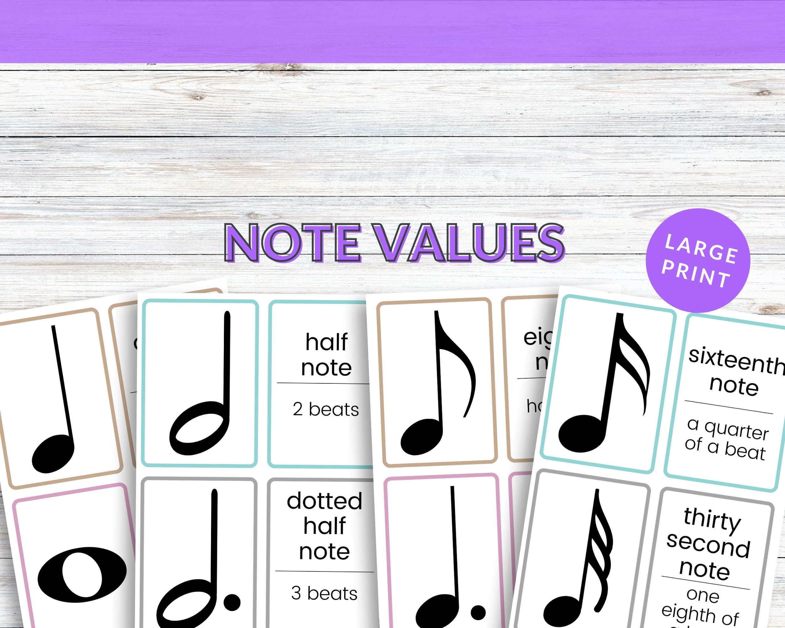 Music Symbol Flashcards Music Games Music Notes and Symbols Homeschool ...