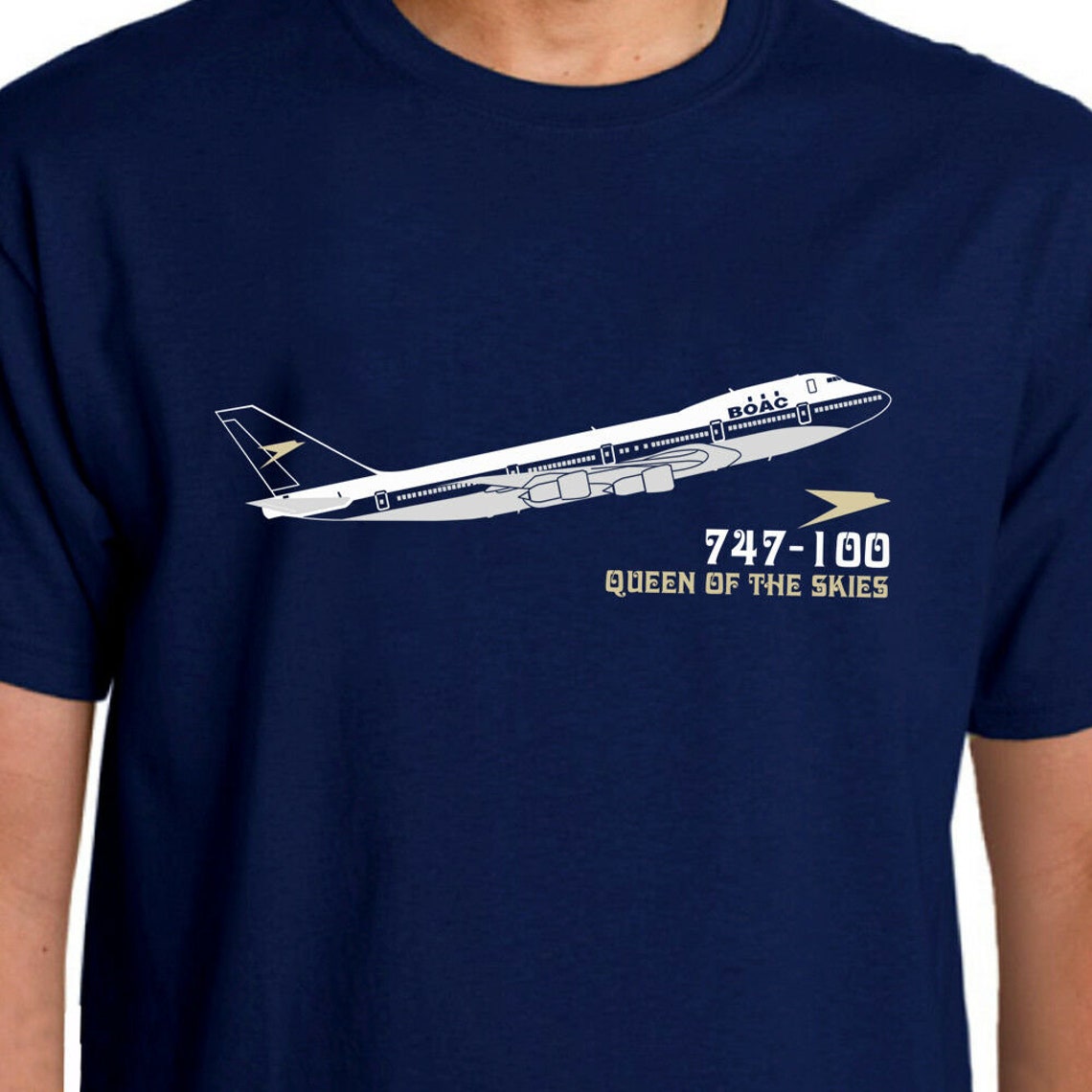 Aeroclassic Retro BOAC Boeing 747 Airliner T-shirt - Etsy Australia