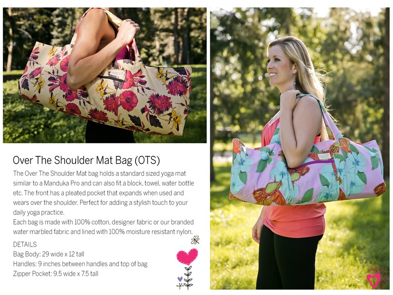 Dilly Dally Yoga Bag, Yoga Mat Bag, Shoulder Yoga Mat Bag, Shoulder ...