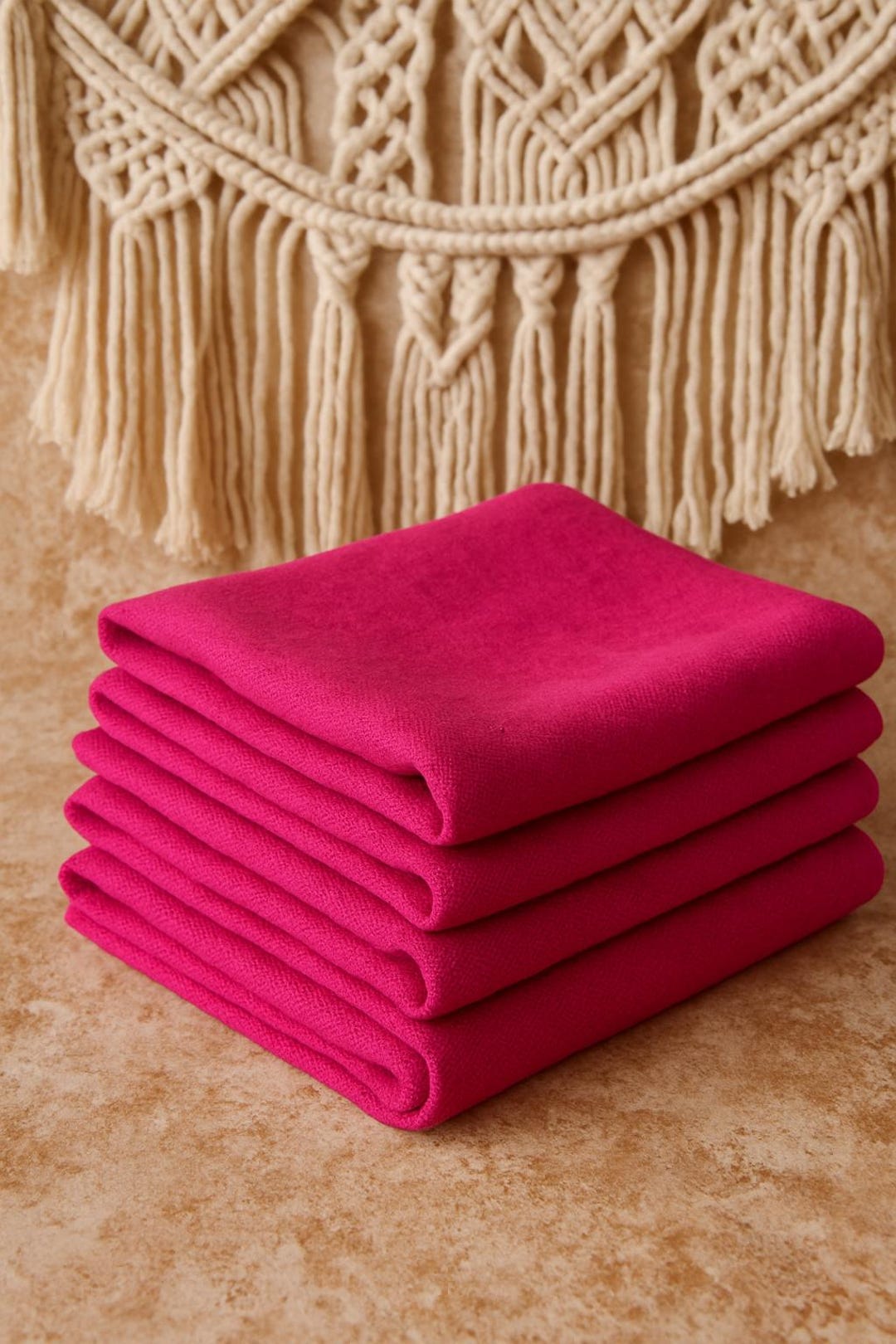Lightweight Linen by the Yard, Hot Pink Linen Fabric, Linen Blend, Wide ...