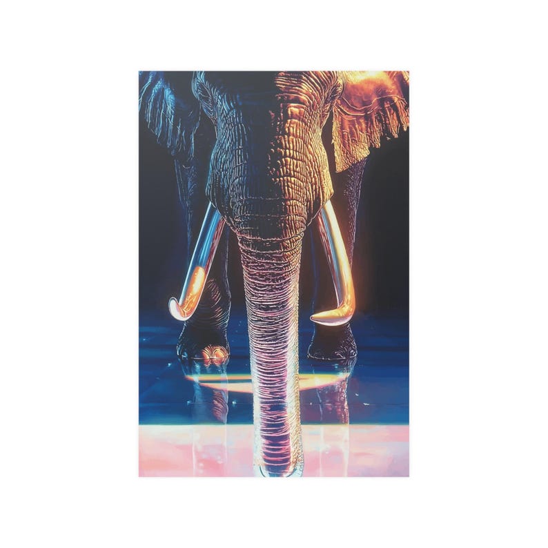 Elephant Dreamcore Art Satin Poster Art Print Home Decor Unframed Wall ...