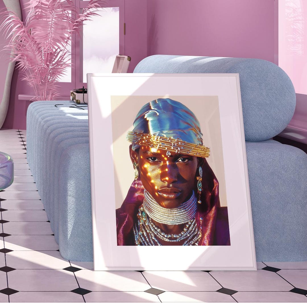 Face Card Dreamcore Art - Satin Poster Art Print | Holographic Chrome ...