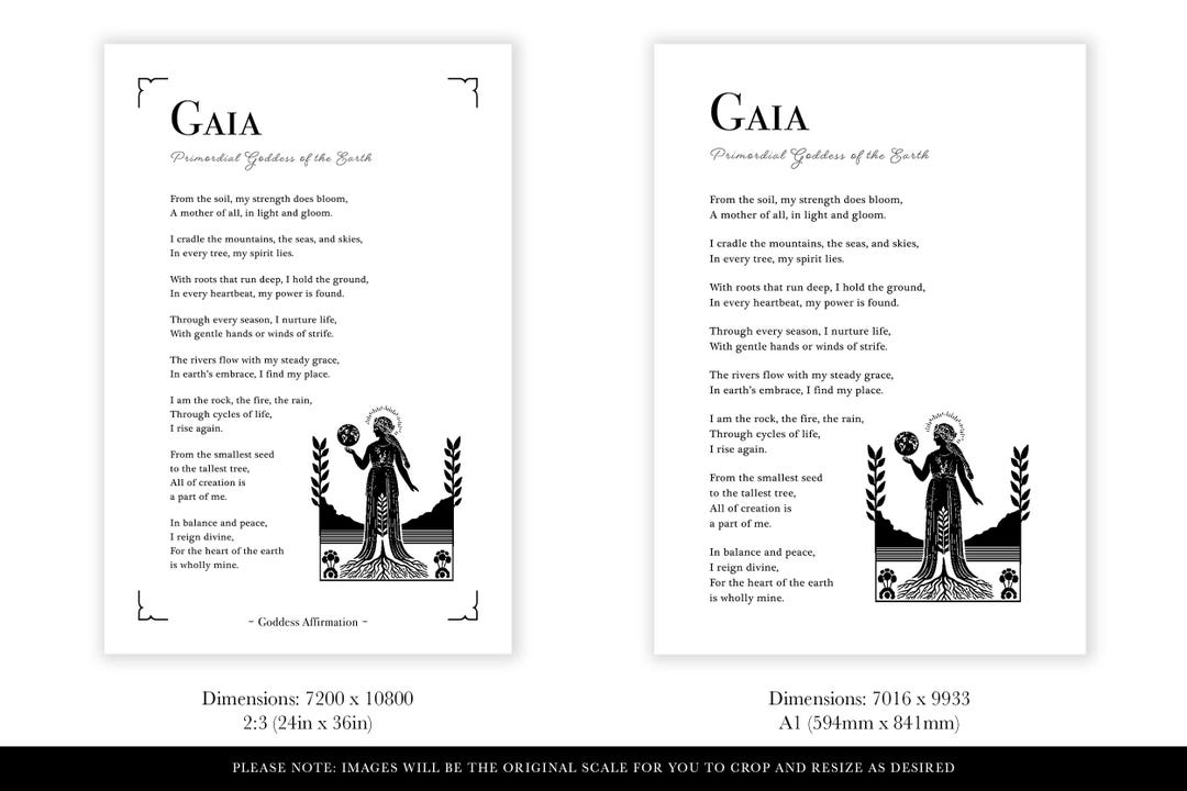 Gaia, Primordial Goddess of the Earth, Goddess Affirmations, Words of ...