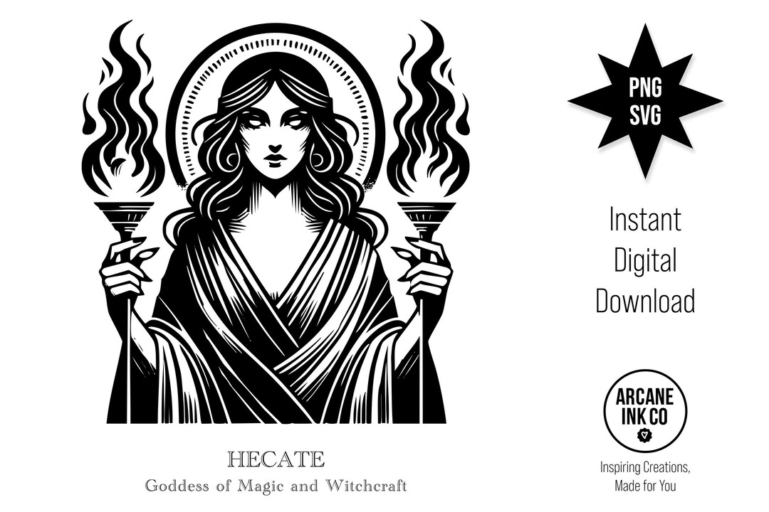 Hecate Goddess of Magic Witchcraft Crossroads SVG PNG Clipart Greek ...