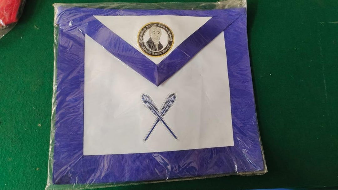Masonic Regalia Blue Lodge Secretary Apron - Etsy UK