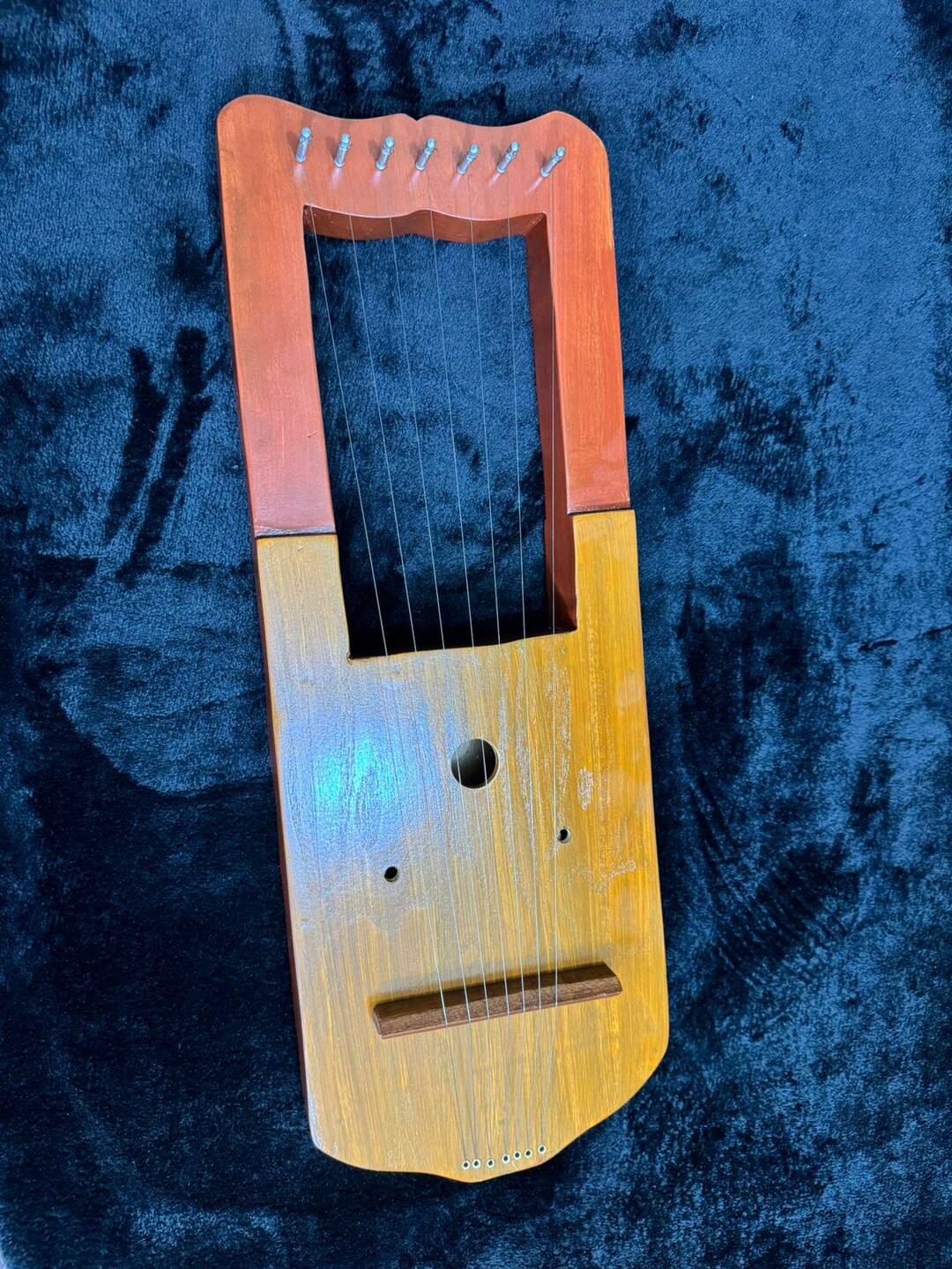 7-string Lyre Harp Portable Wooden Harp Musical Instrument - Etsy