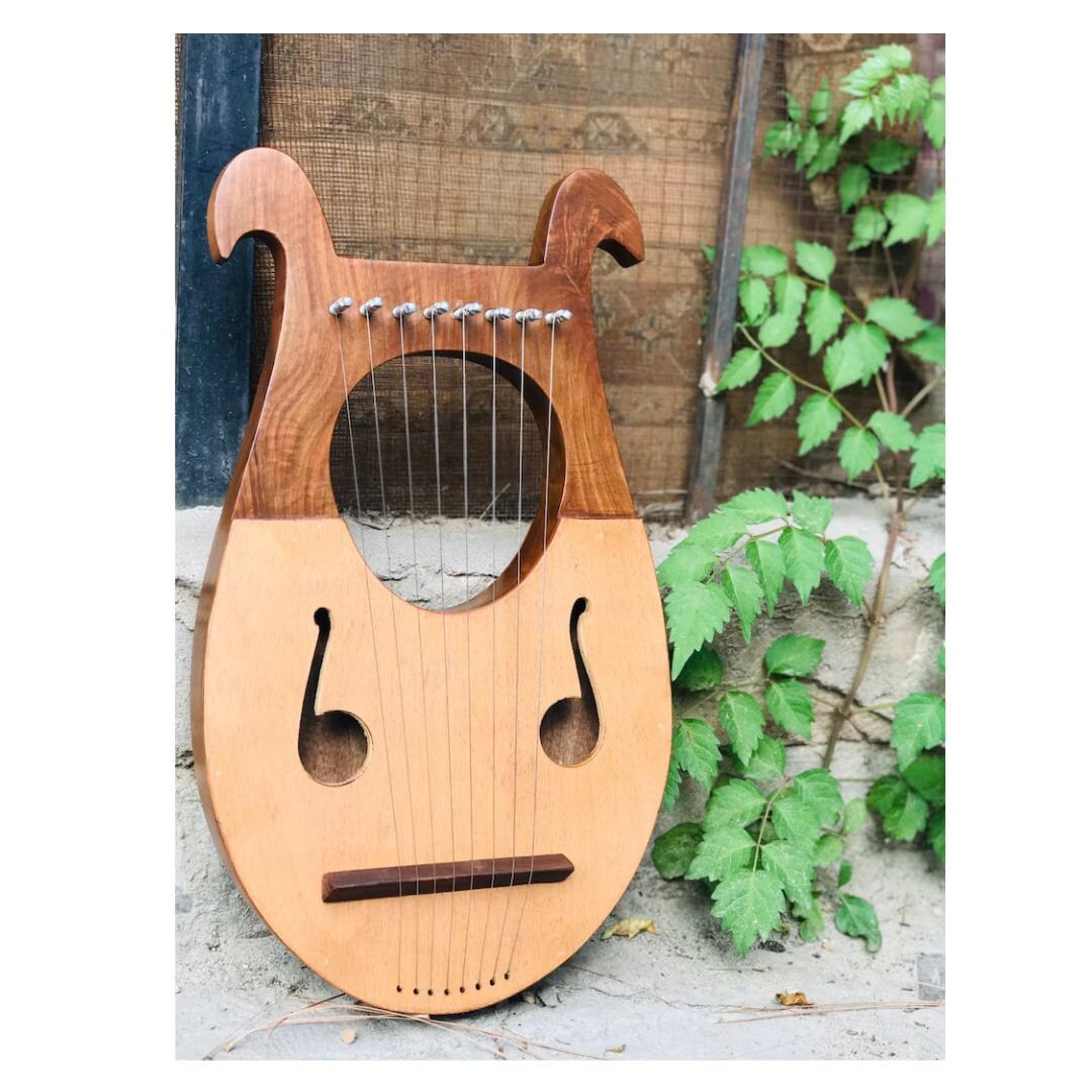 Handmade 8 String Lyre Harp Portable Wood Harp Musical Instruments for ...