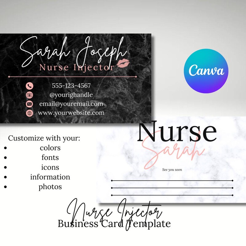 Marble Business Card - Etsy