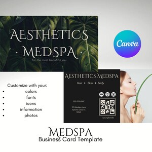 Aesthetic Medspa Business Card for Nurse Injectors, Medspa, Beauty ...